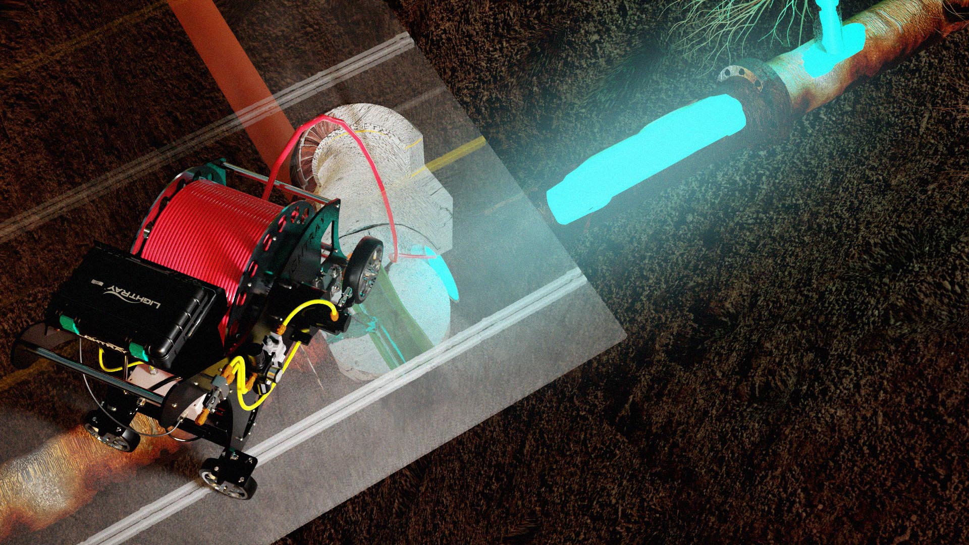 LightRay LRM UV Mainline CIPP Spot Repair | Waterline Renewal Technologies